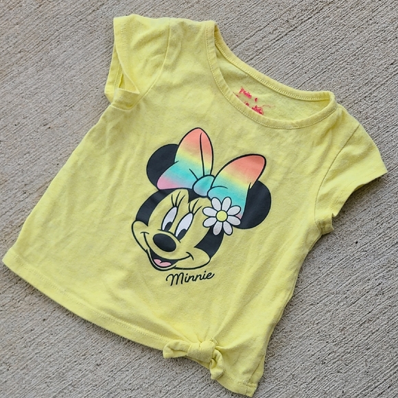 Disney | Shirts & Tops | Minnie Mouse Yellow Kids Tshirt | Poshmark